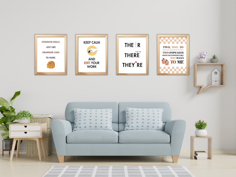 10 Funny English Classroom Posters Printable, Grammar Punctuation ...