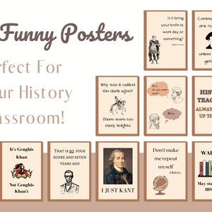 History Classroom Decor | Funny History Posters | Social Studies ...