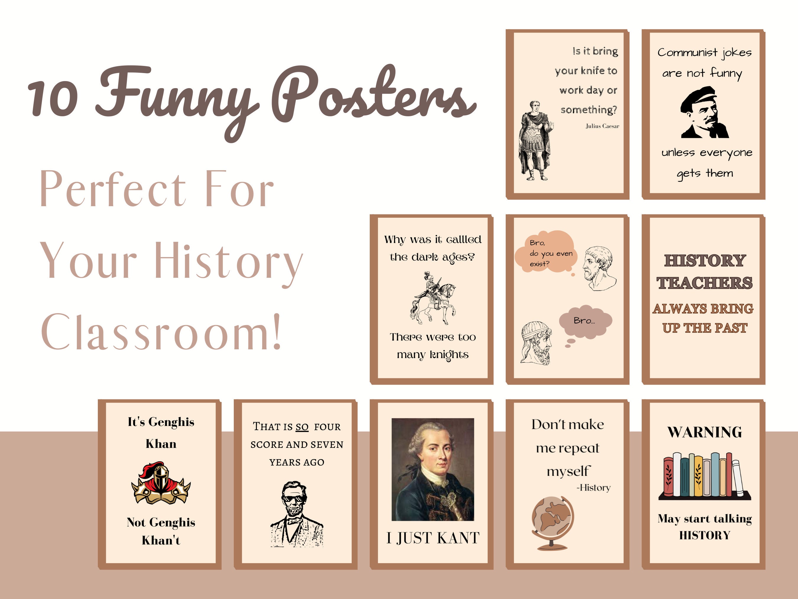 History Classroom Decor | Funny History Posters | Social Studies ...