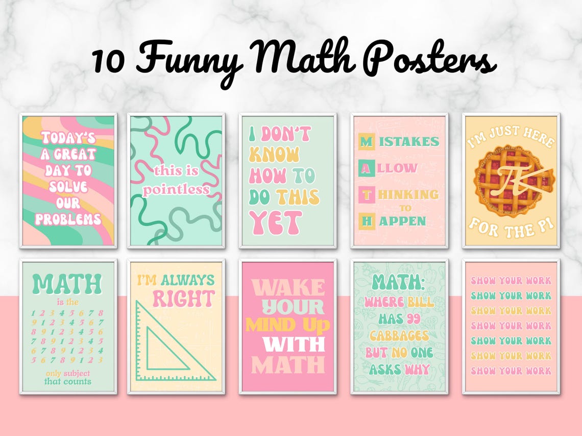 Funny Math Posters, Math Class Decor, Math Teacher, Math Classroom ...