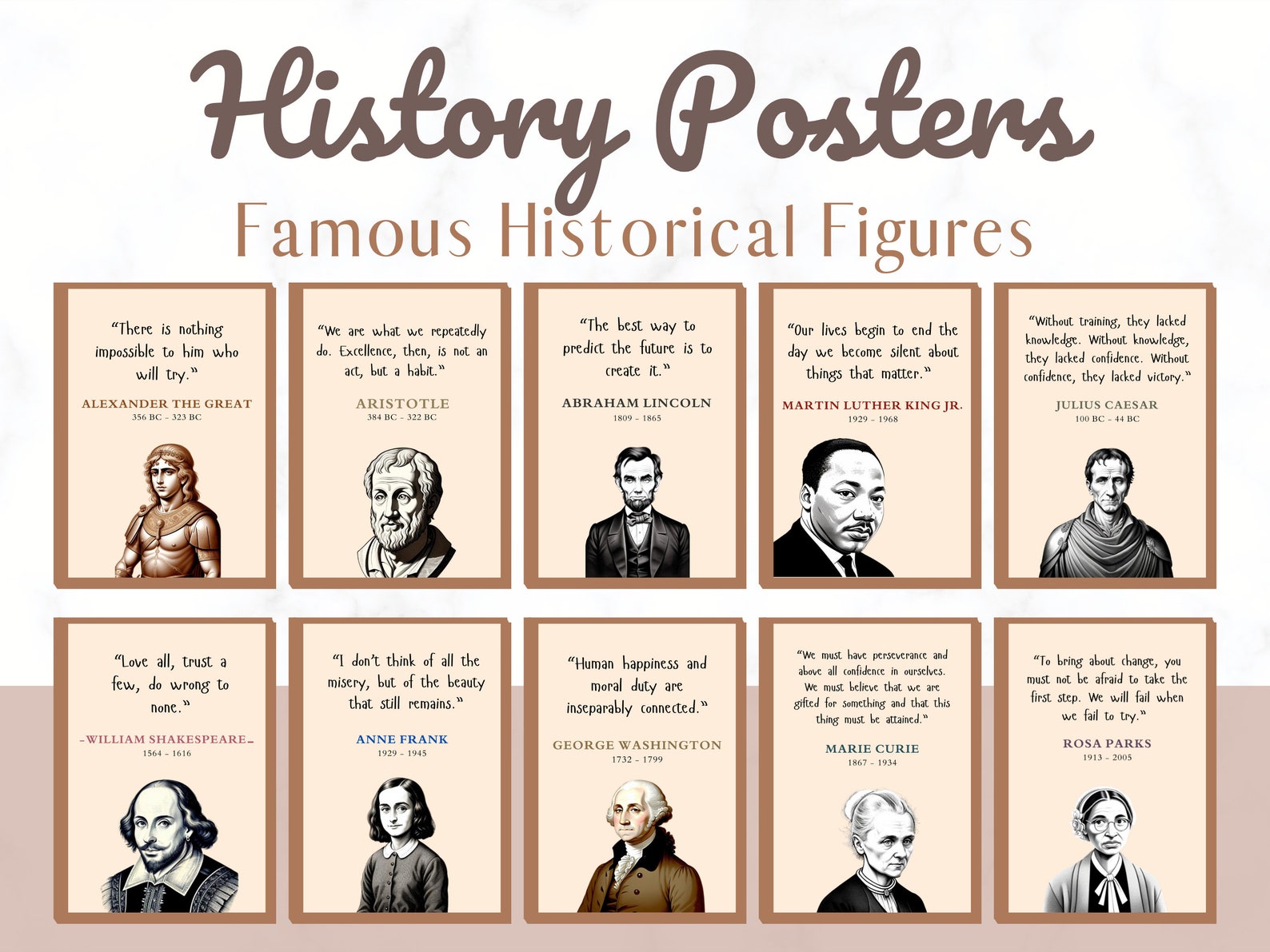 Historical Figures Posters | Famous Historical Figures | History ...