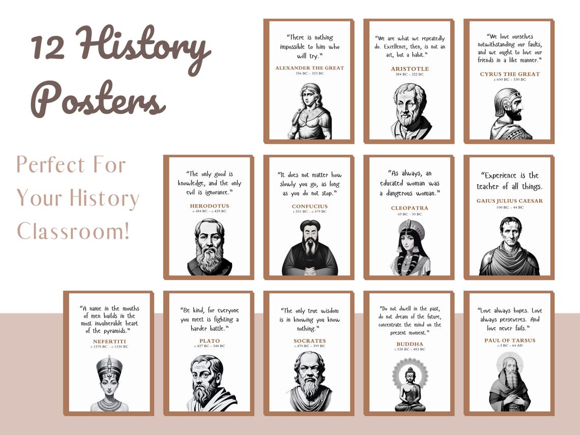 Ancient Historical Figures Posters | Famous Historical Figures ...
