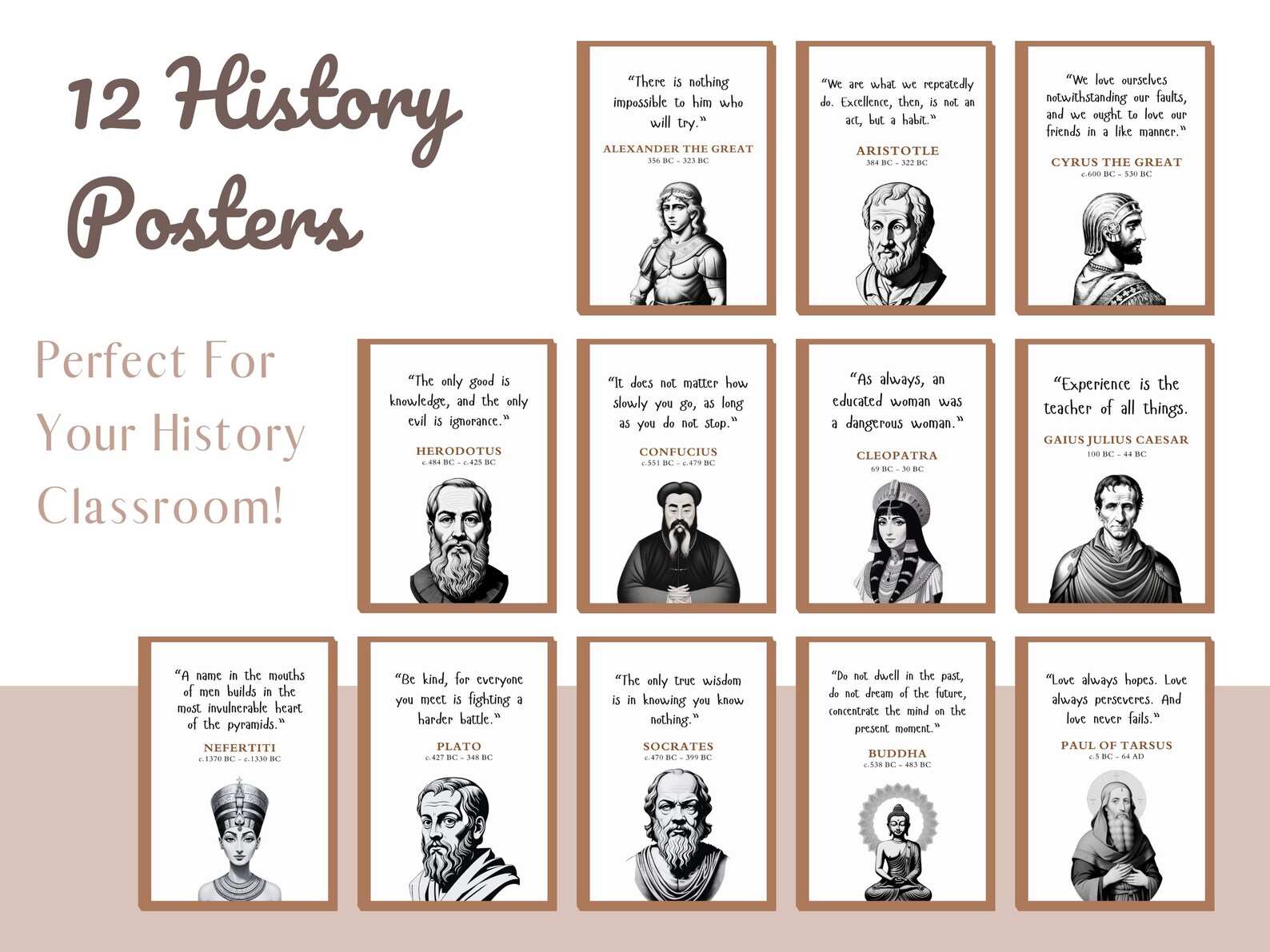 Ancient Historical Figures Posters | Famous Historical Figures ...