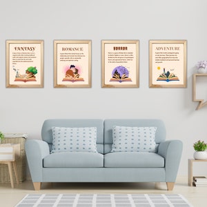 Literary Genre Posters, Novel Types, ELA Classroom, Writing Posters ...