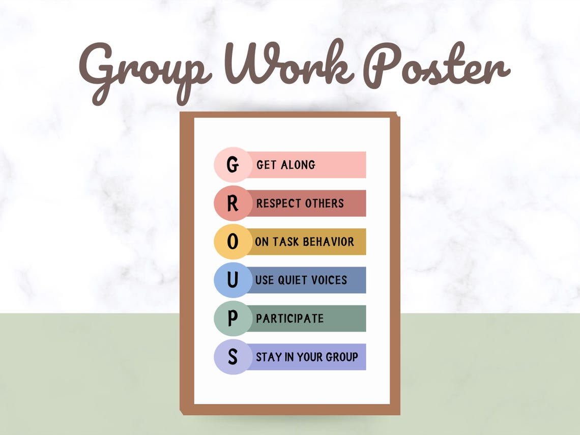 Group Work Expectations Poster, Anchor Chart, Group Expectations Wall ...
