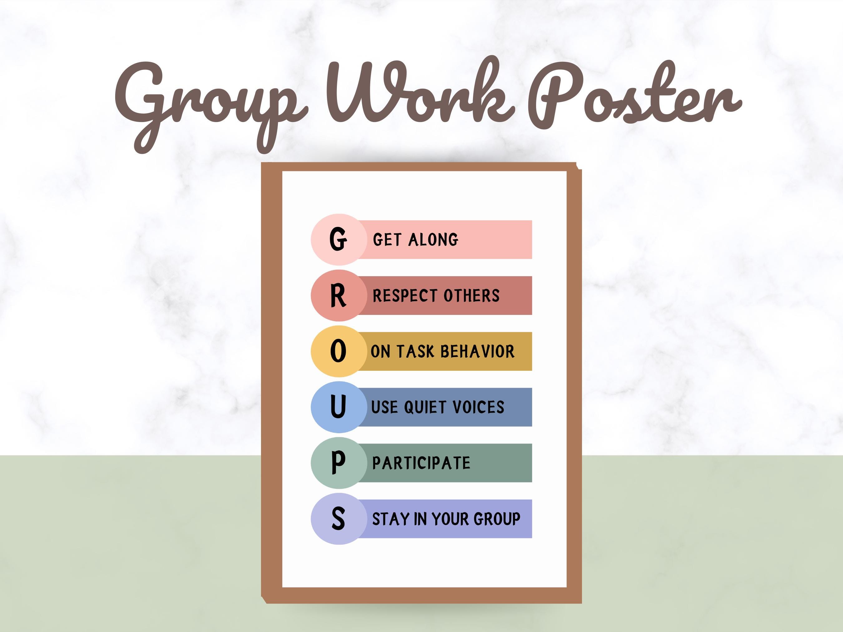 Group Work Expectations Poster, Anchor Chart, Group Expectations Wall ...