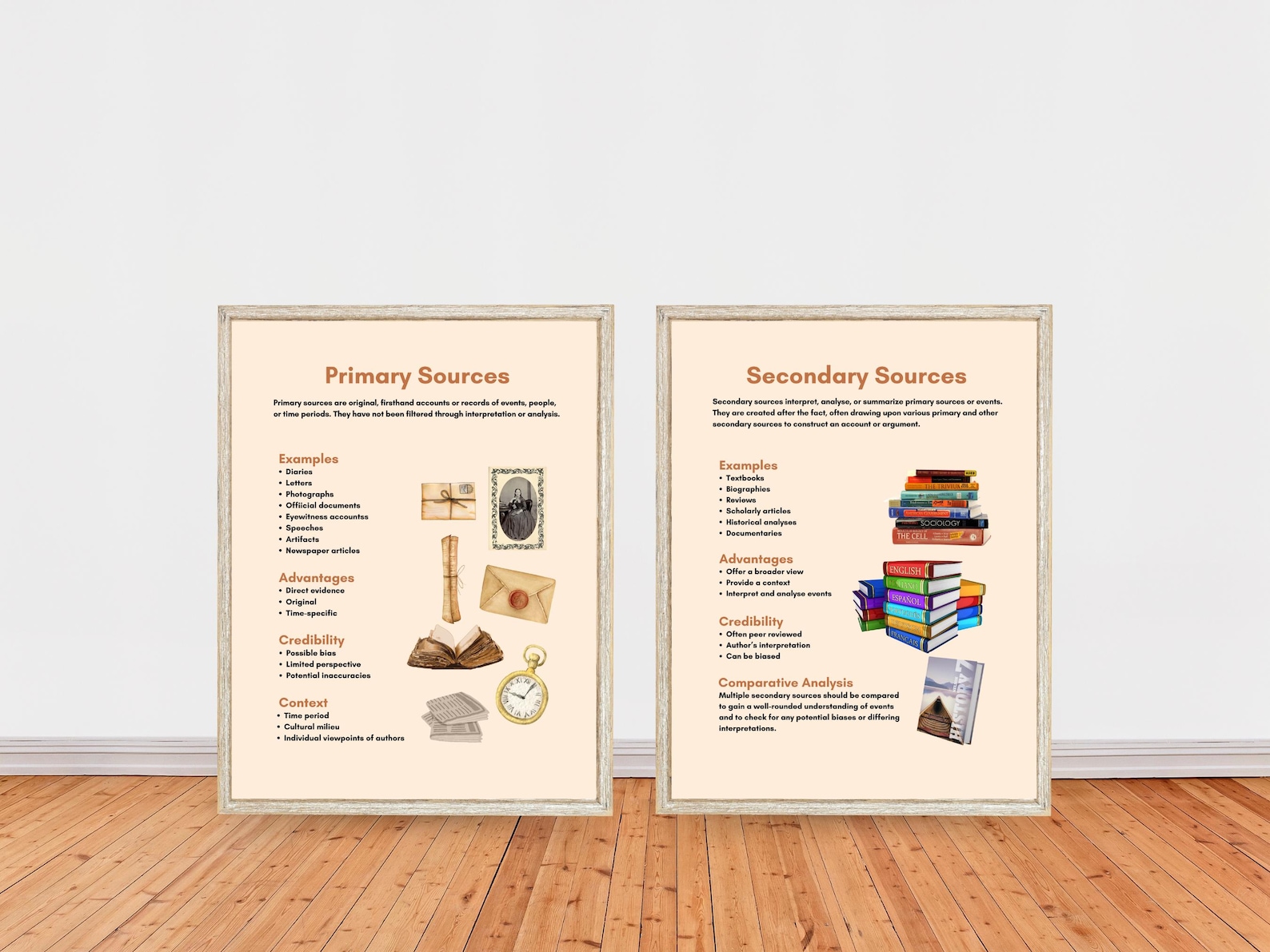 Primary & Secondary Sources Posters, Social Studies Posters, History ...