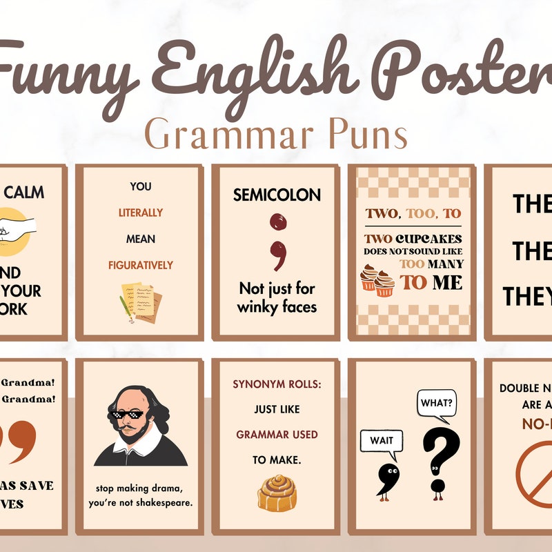 Grammar Posters - Etsy