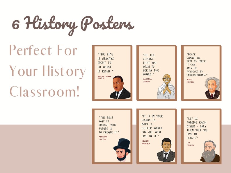 Historical Figures Posters, History Classroom Decor, History Prints ...