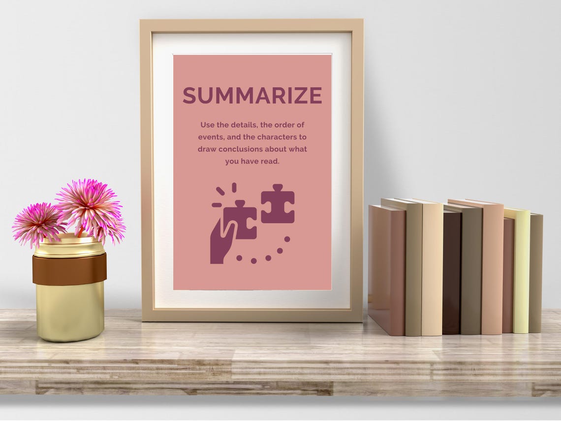 8 Reading Strategies Classroom Posters, English Literary Wall Art ...