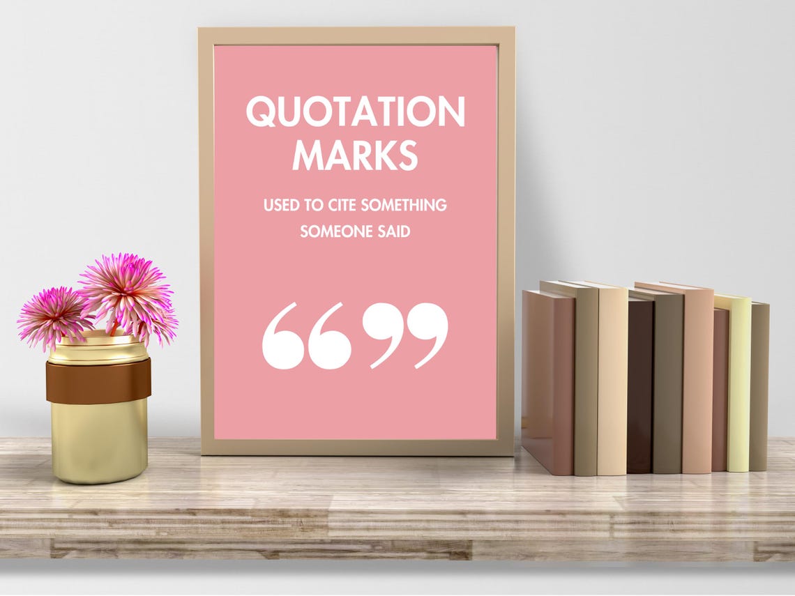Punctuation English Classroom Posters Set of 12, Boho Classroom Decor ...