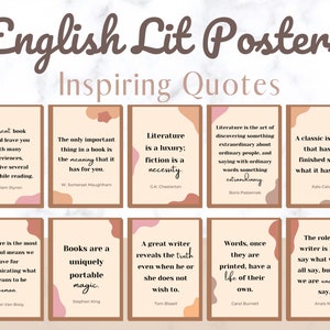 10 English Classroom Posters, Class Decor , English Teacher, Inspiring ...