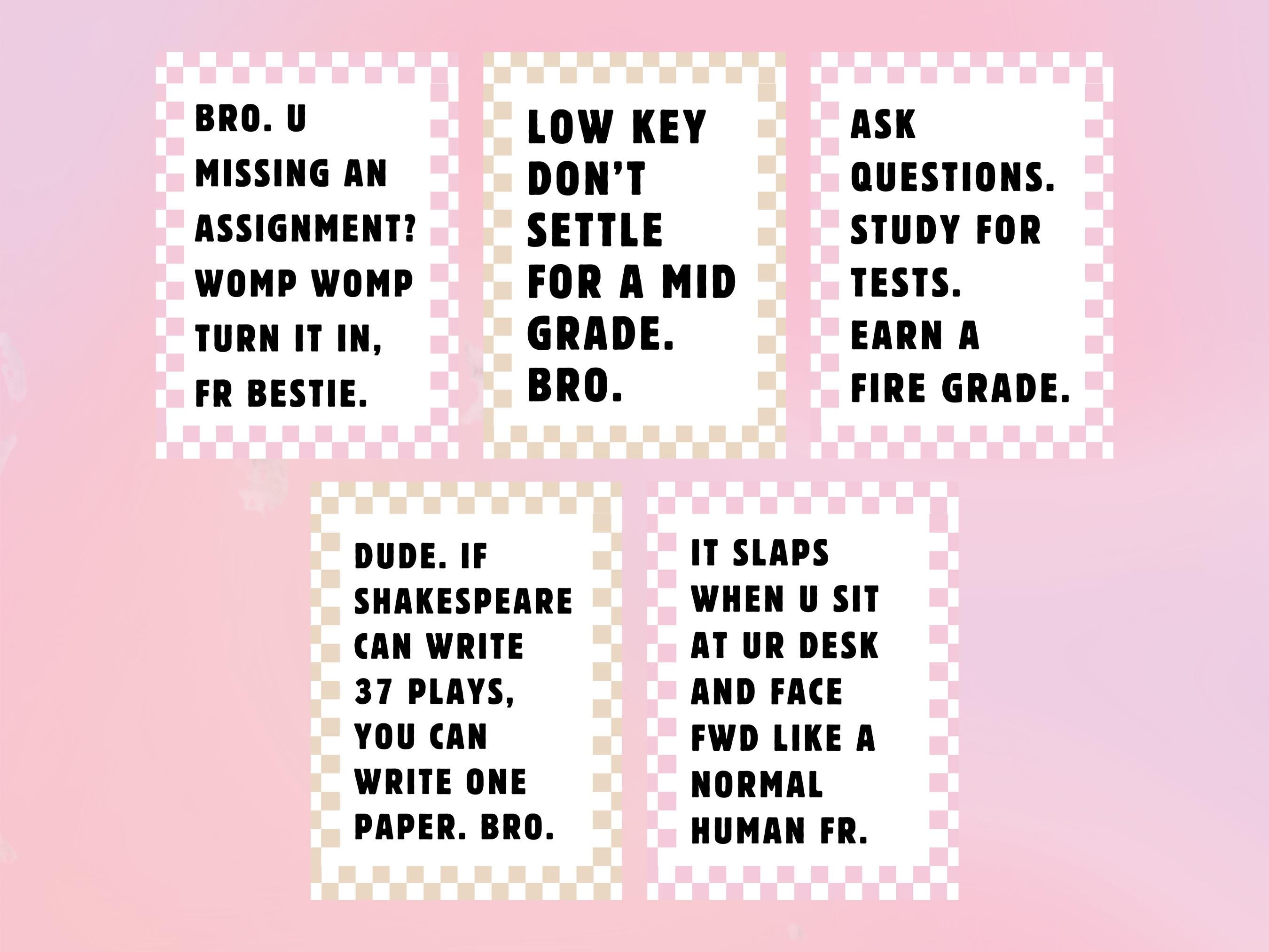 Sarcastic Funny Classroom Posters, Middle School Teacher Posters, High ...