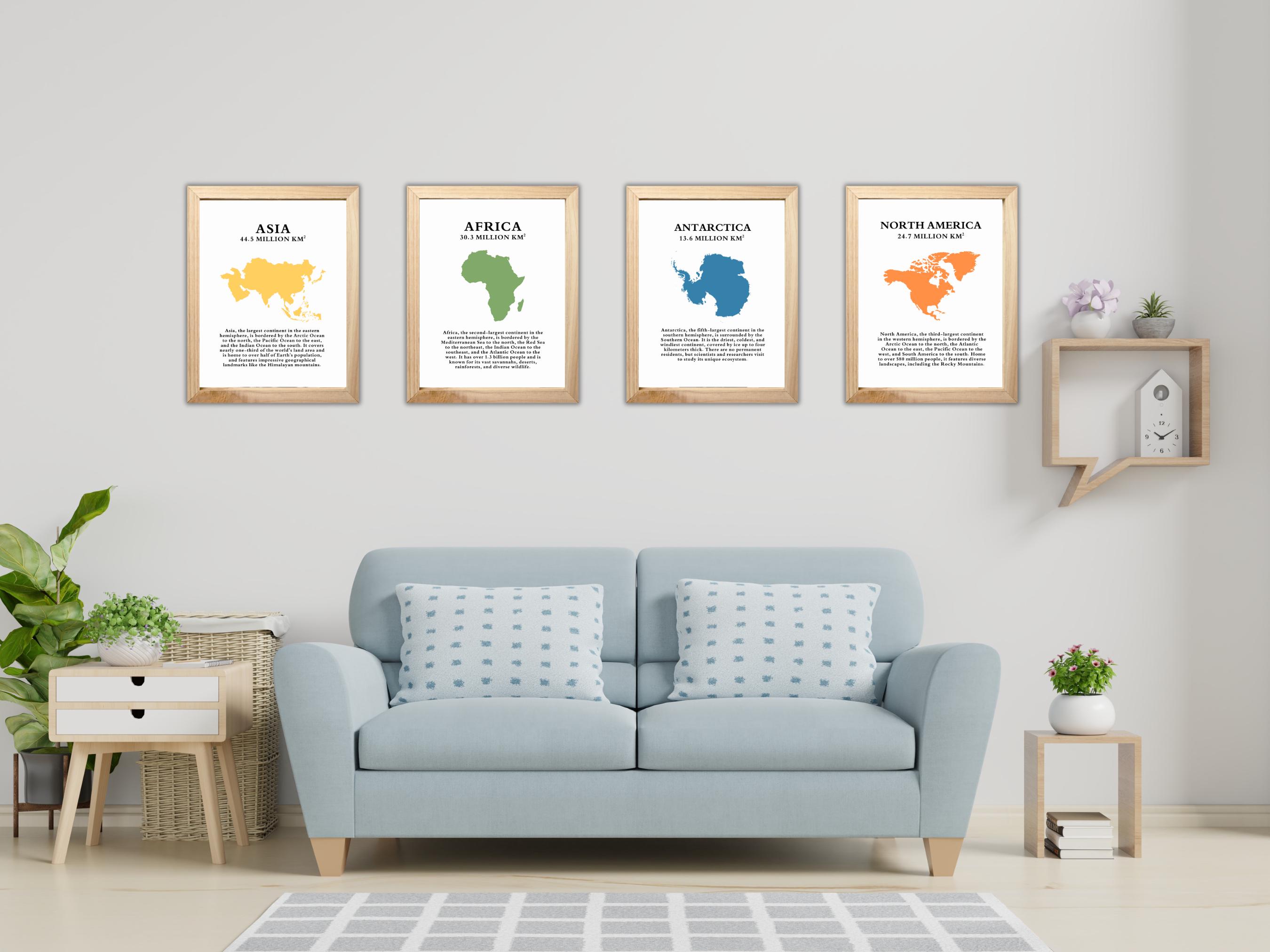 7 Continents Printable Posters, Geography Posters, Geography Classroom ...