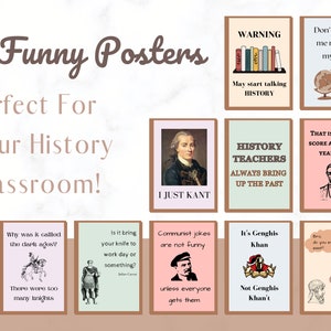 History Classroom Decor | Funny History Posters | Social Studies ...