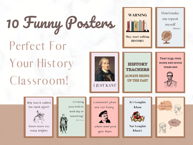 History Classroom Decor | Funny History Posters | Social Studies ...