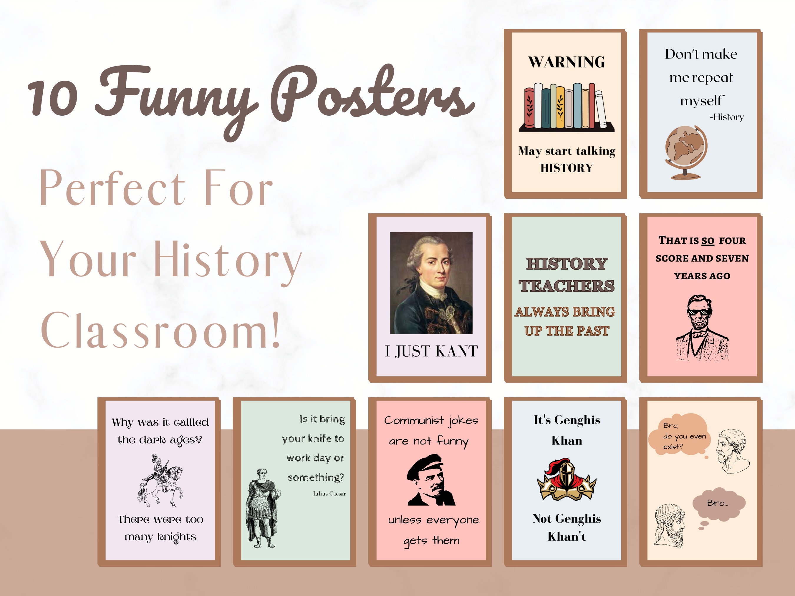 History Classroom Decor | Funny History Posters | Social Studies ...