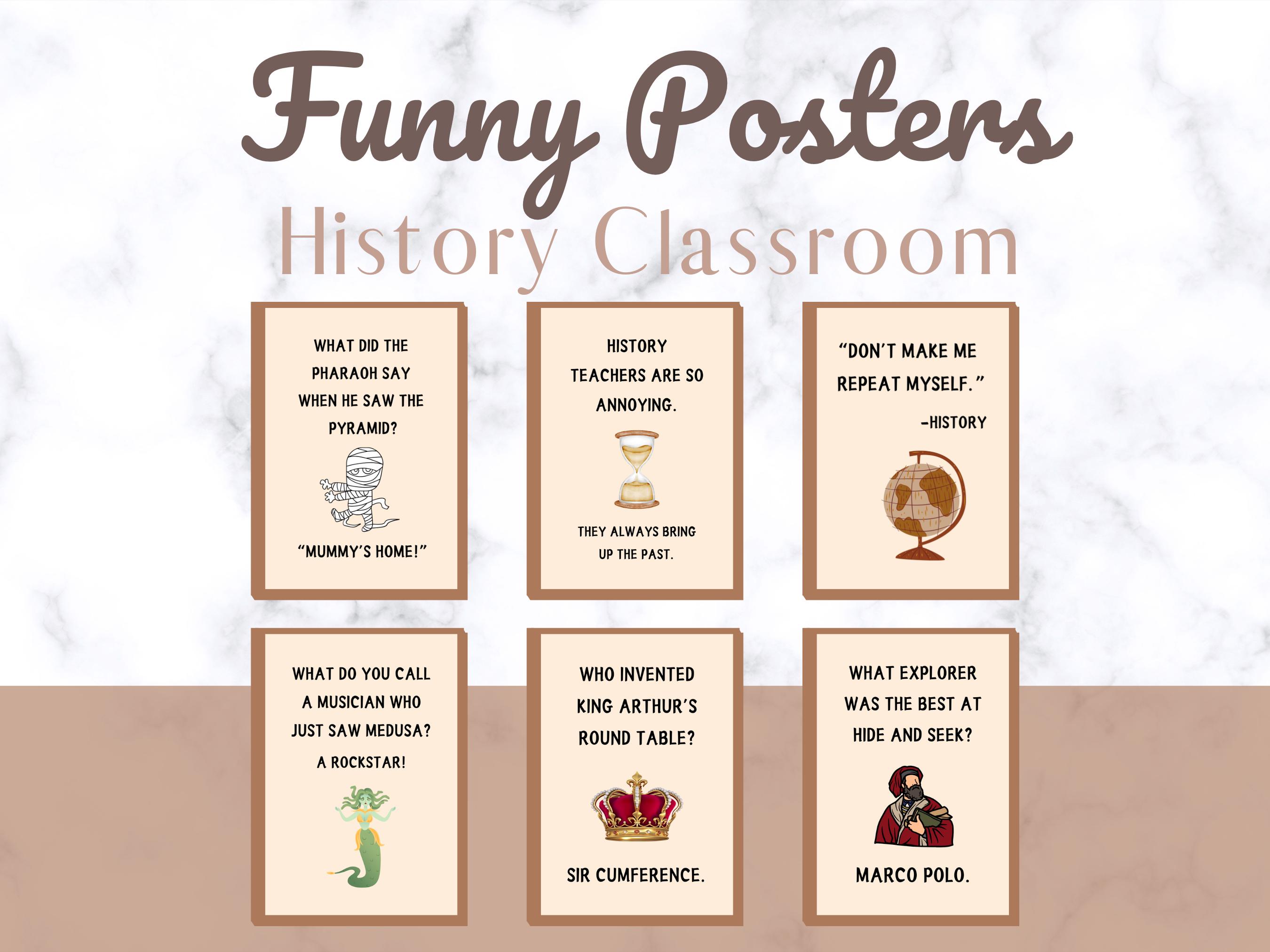 History Classroom Decor | Funny History Posters | Social Studies ...
