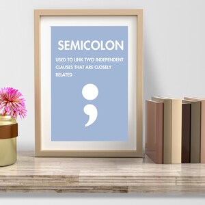 Punctuation English Classroom Posters Set of 12, Boho Classroom Decor ...