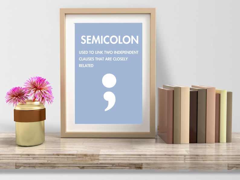 Punctuation English Classroom Posters Set of 12, Boho Classroom Decor ...