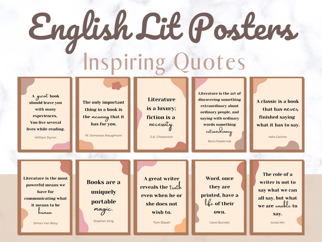 10 English Classroom Posters Class Decor English Teacher - Etsy
