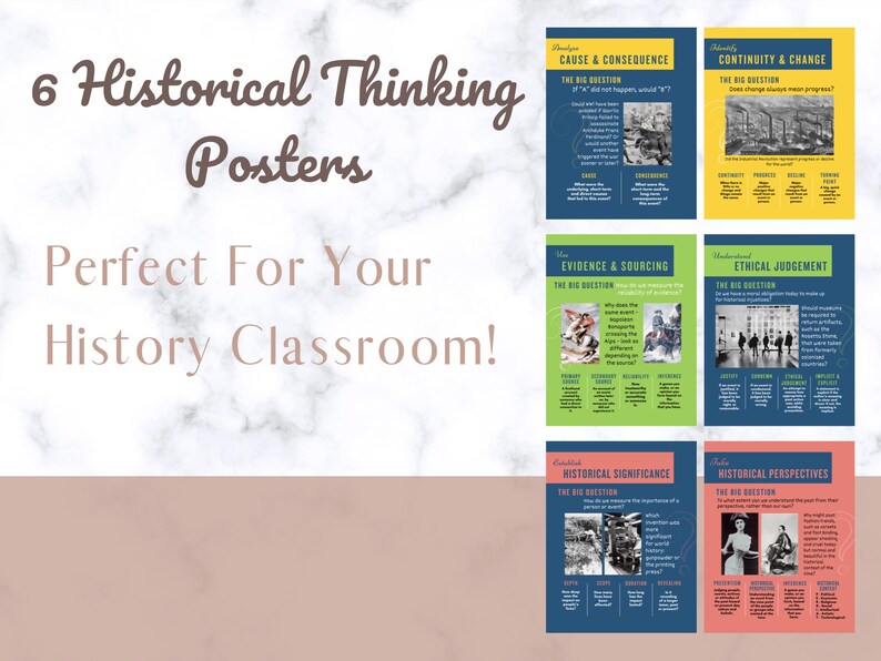Historical Thinking Posters, History Posters, Social Studies Posters ...