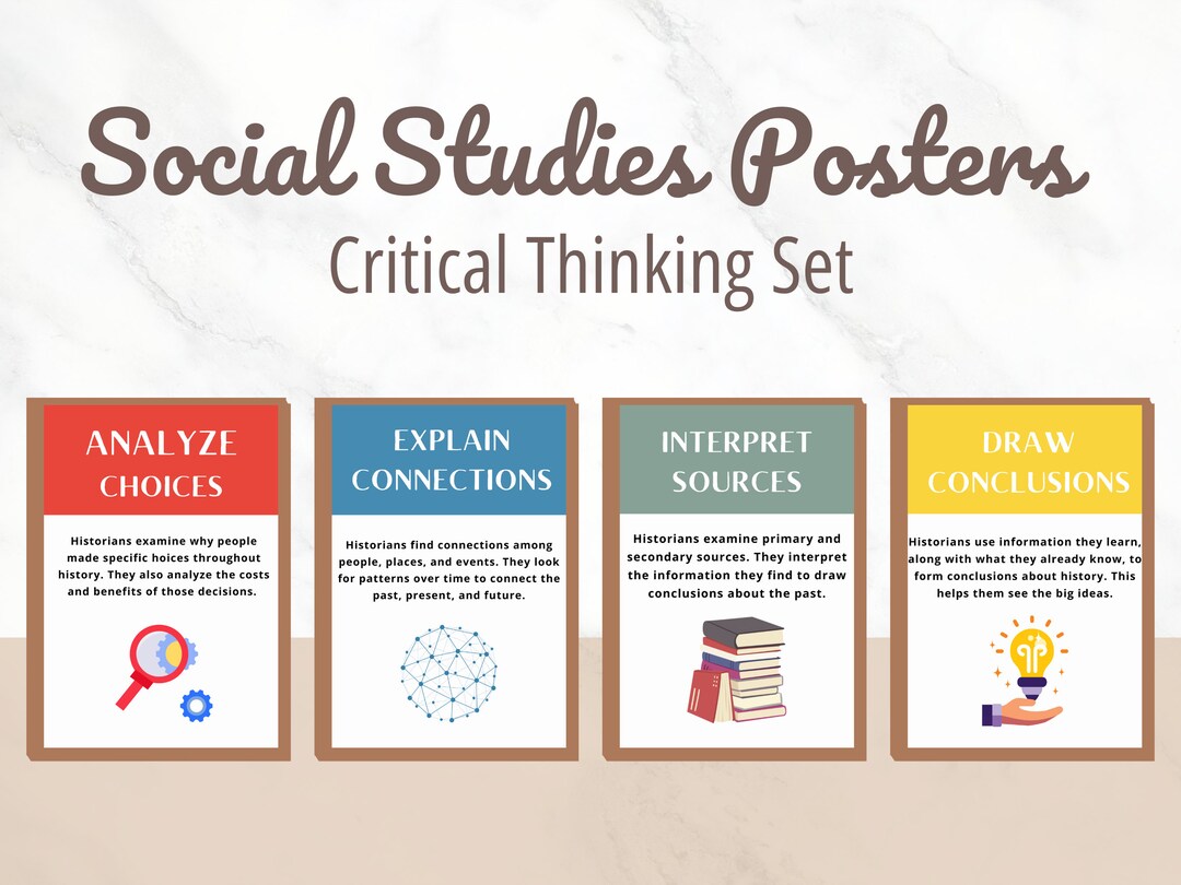 Social Studies Posters, Critical Thinking Posters, History Posters ...