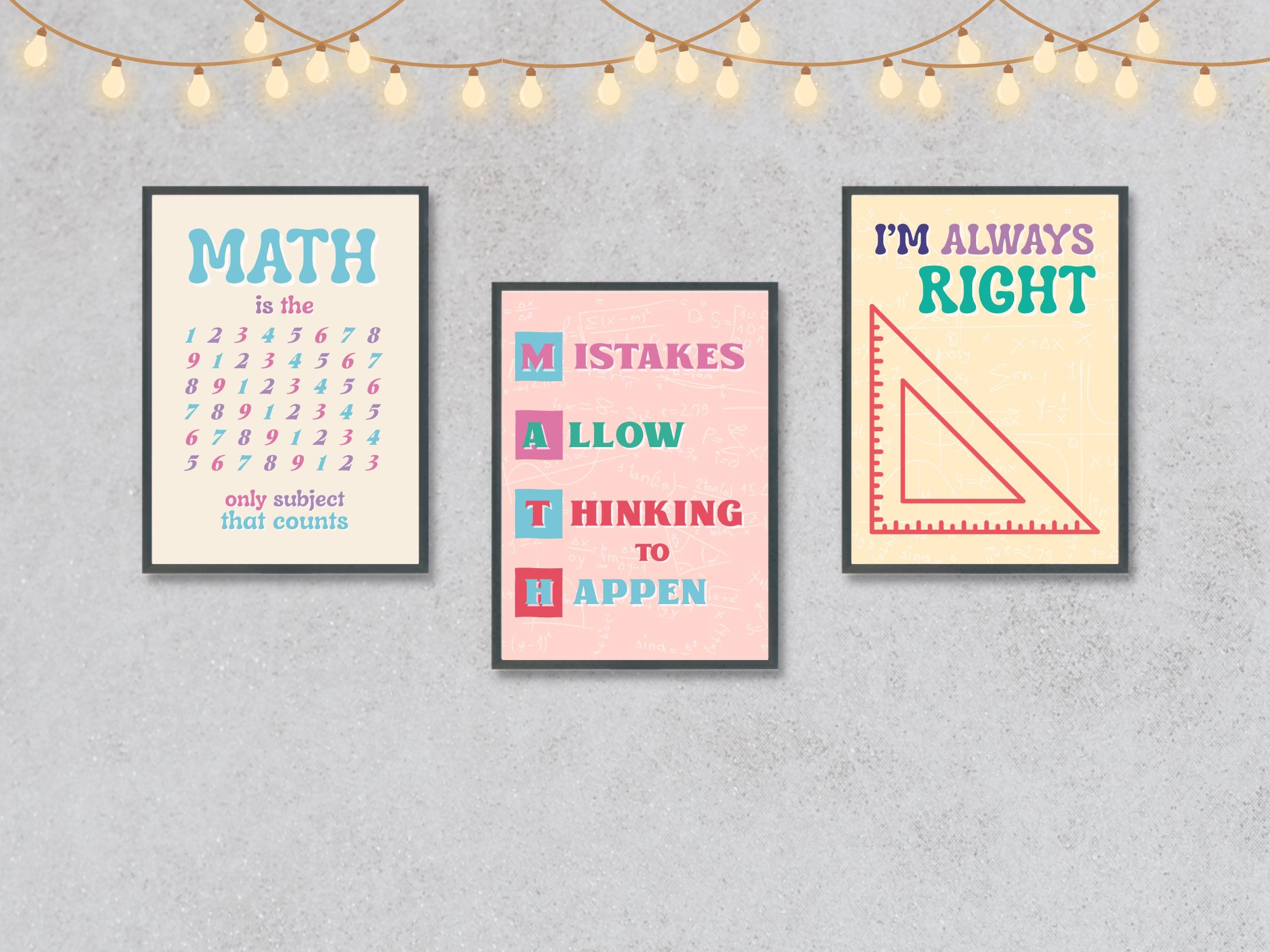 Funny Math Posters, Math Class Decor, Math Teacher, Math Classroom ...