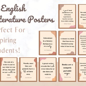 10 English Classroom Posters, Class Decor , English Teacher, Inspiring ...