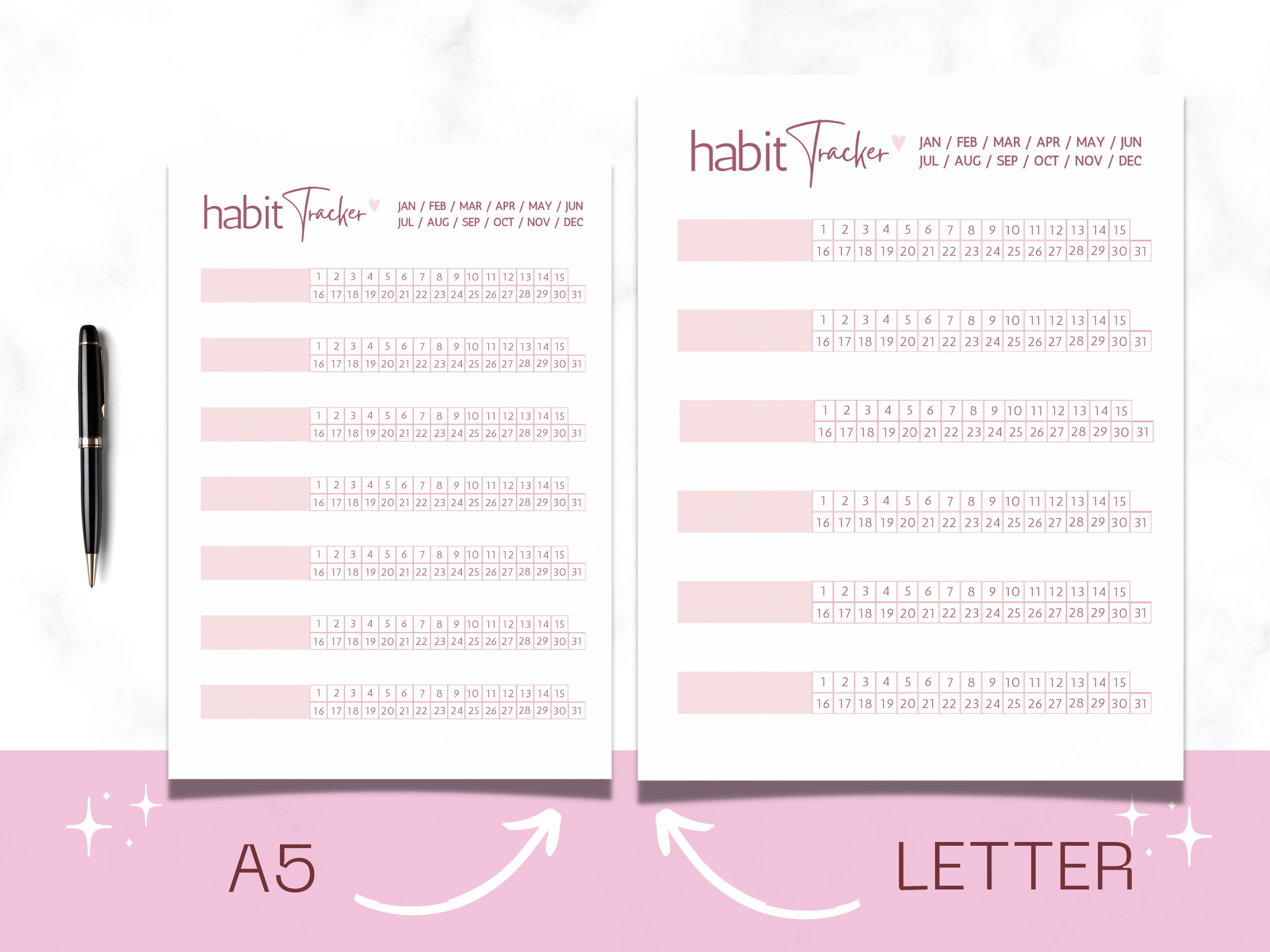 Habit Tracker Printable Digital Habit Tracker Habit Tracker - Etsy
