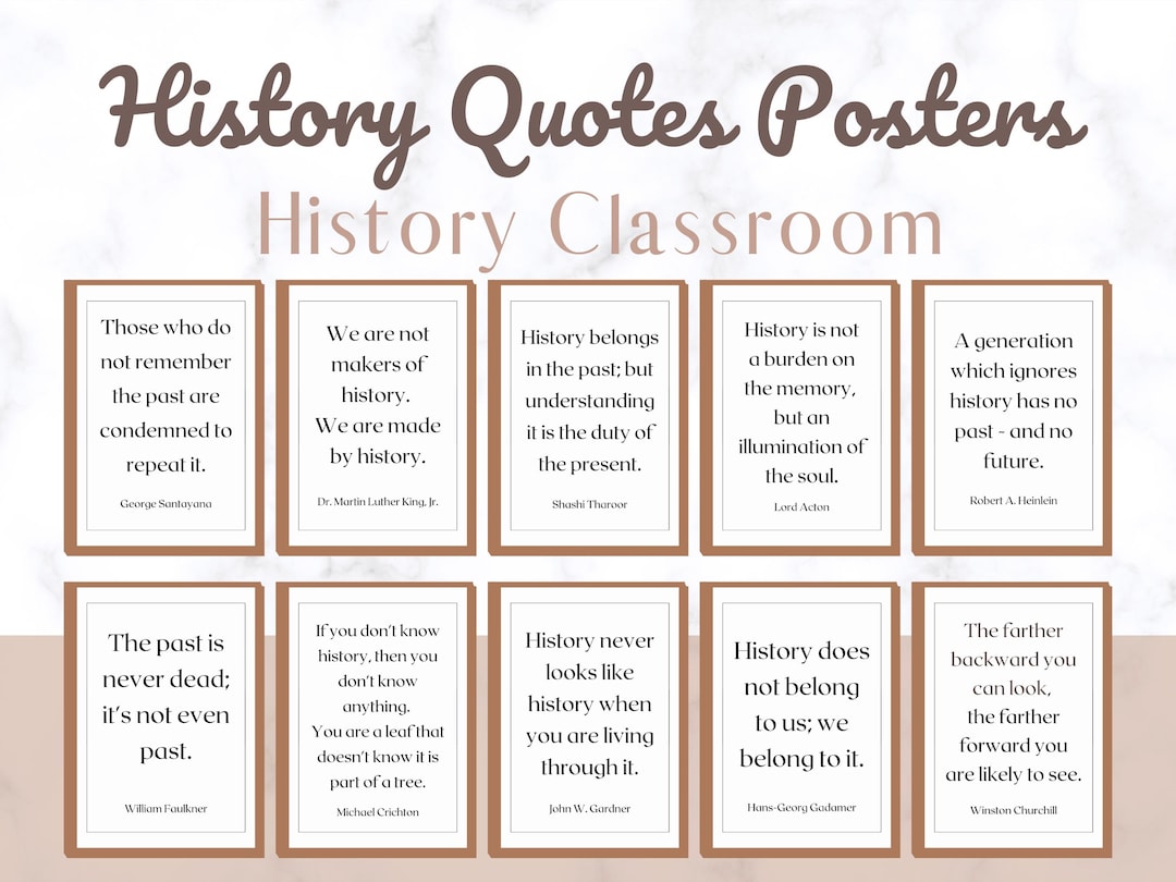 History Classroom Decor, History Quotes, Famous History Quotes, Social ...