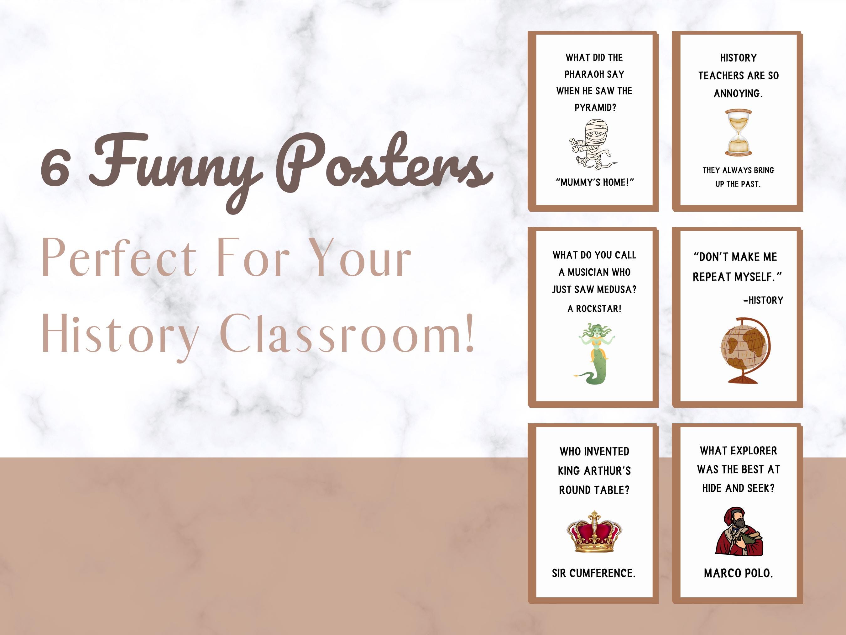 History Classroom Decor Funny History Posters Social Studies Classroom ...