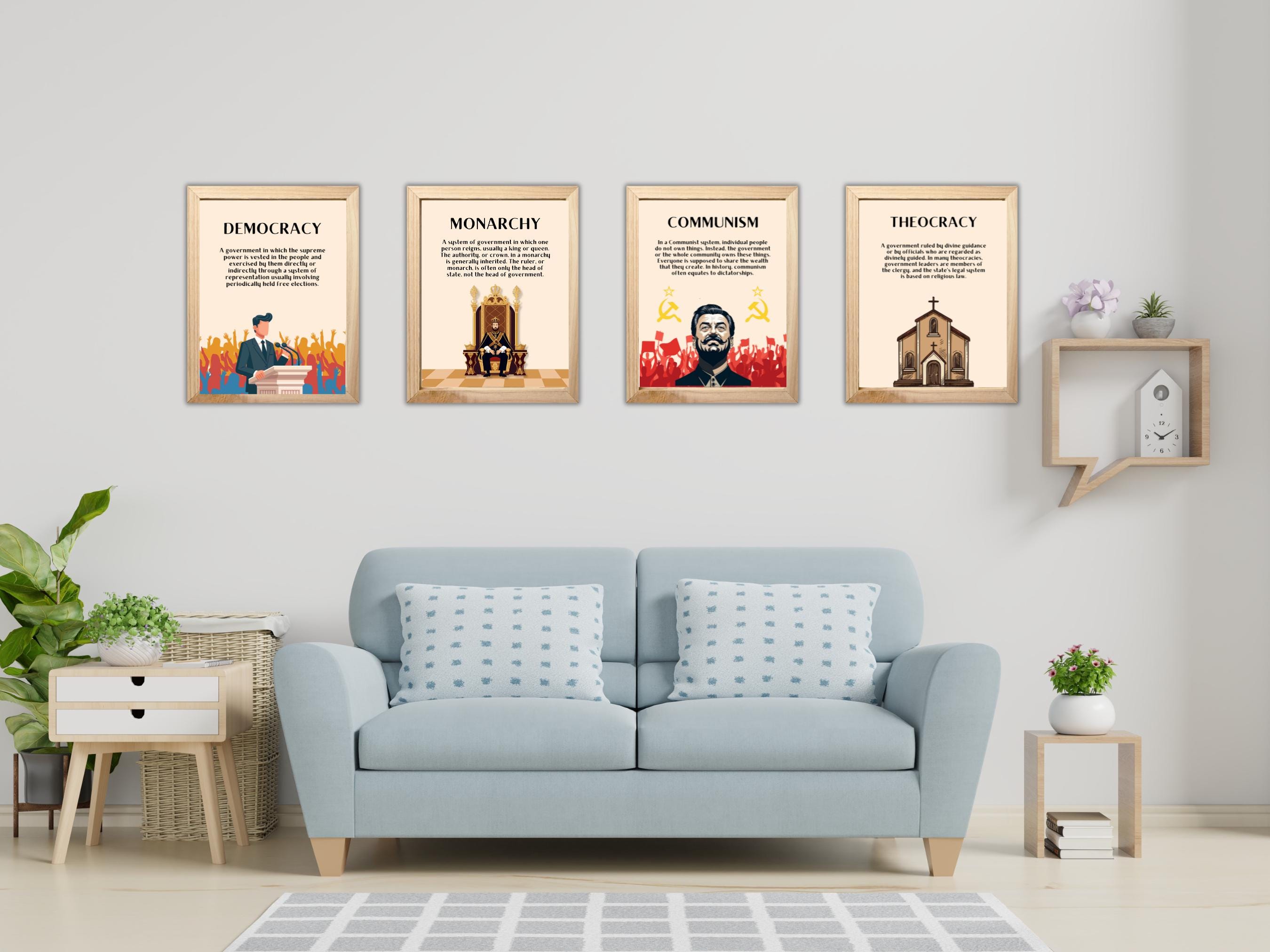 Types of Government Posters, Social Studies, History Teacher, History ...