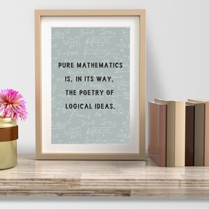 Mathematics Posters, Math Quotes Poster, Math Class Decor, Math ...