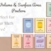 Mathematics Posters, Volume and Surface Area Formulas Posters Set ...