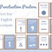 Punctuation English Classroom Posters Set of 12, Boho Classroom Decor ...