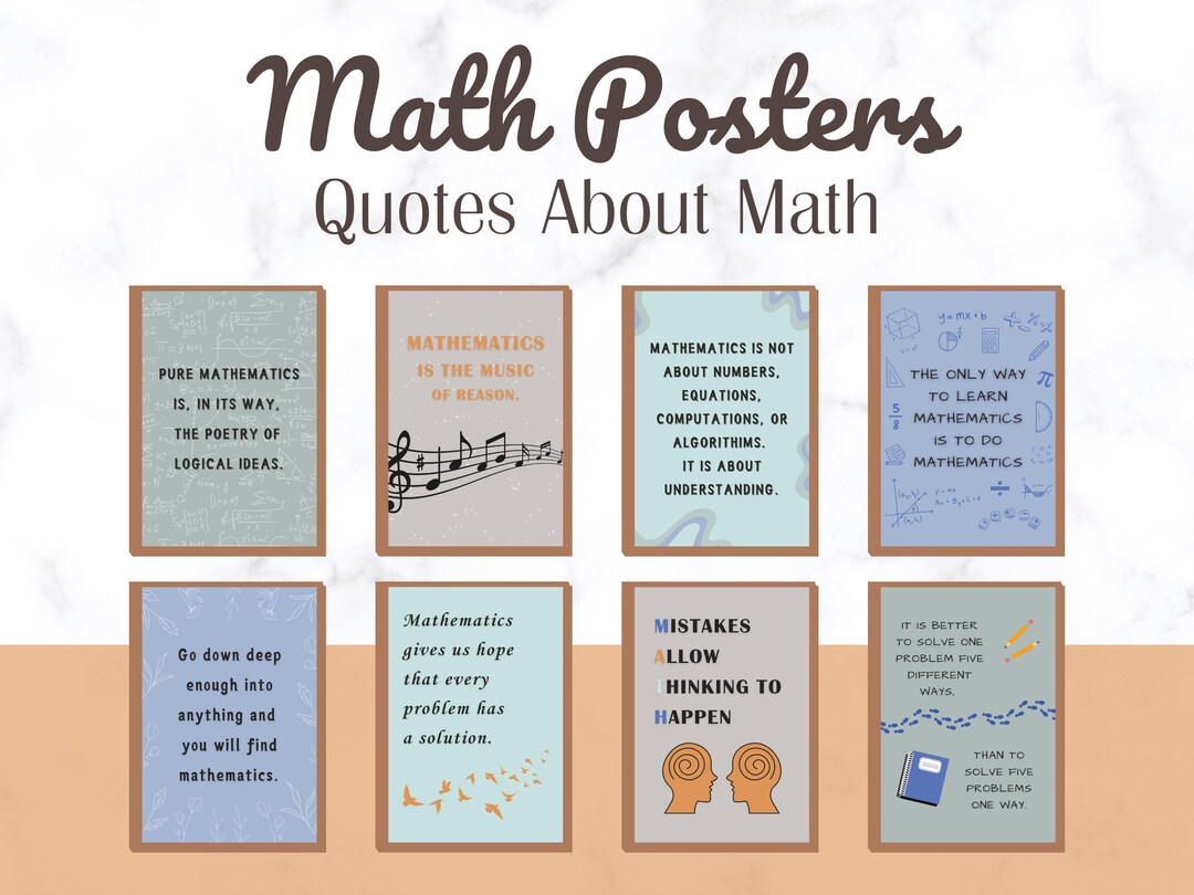 Mathematics Posters, Math Quotes Poster, Math Class Decor, Math ...