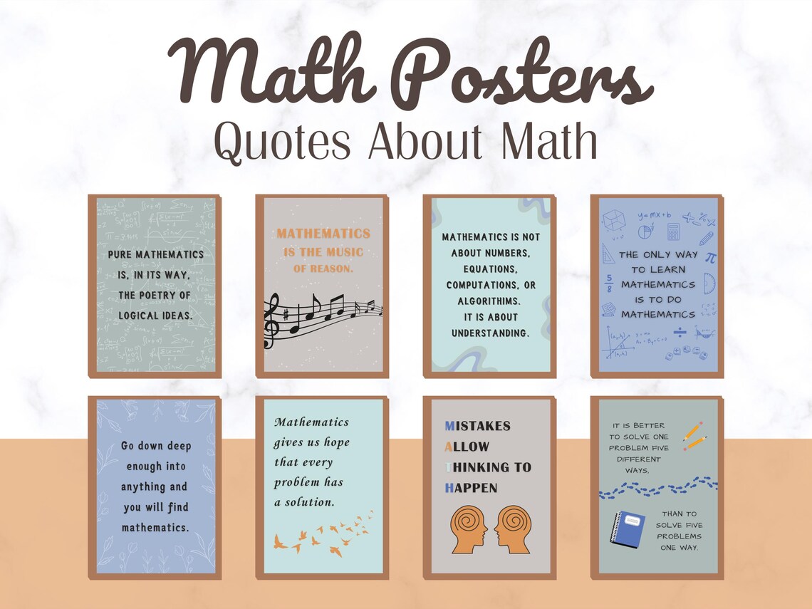Mathematics Posters, Math Quotes Poster, Math Class Decor, Math ...