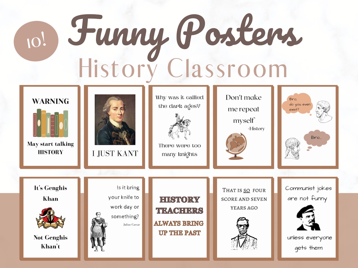 History Classroom Decor Funny History Posters Social Studies Classroom ...