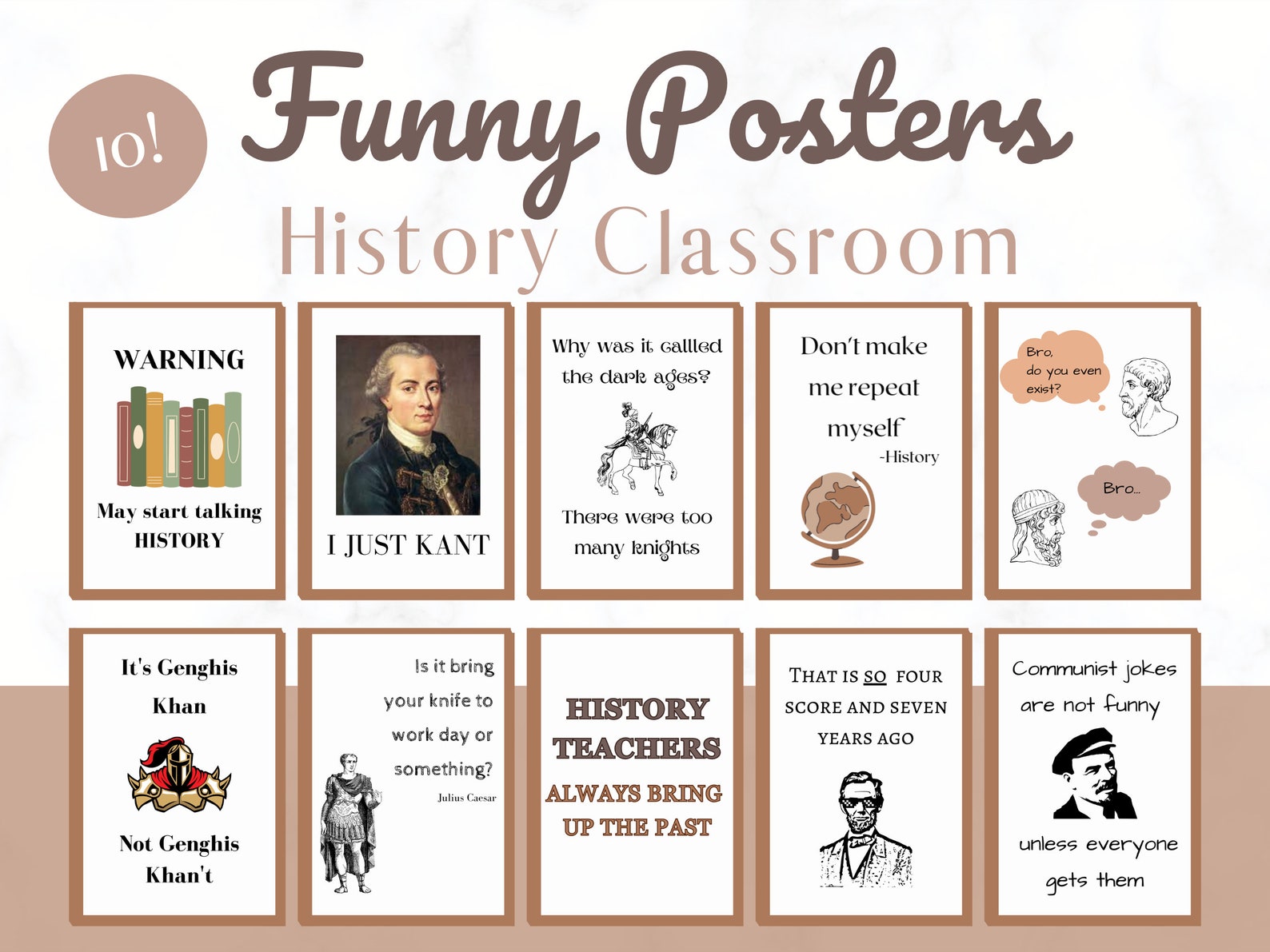 History Classroom Decor | Funny History Posters | Social Studies ...