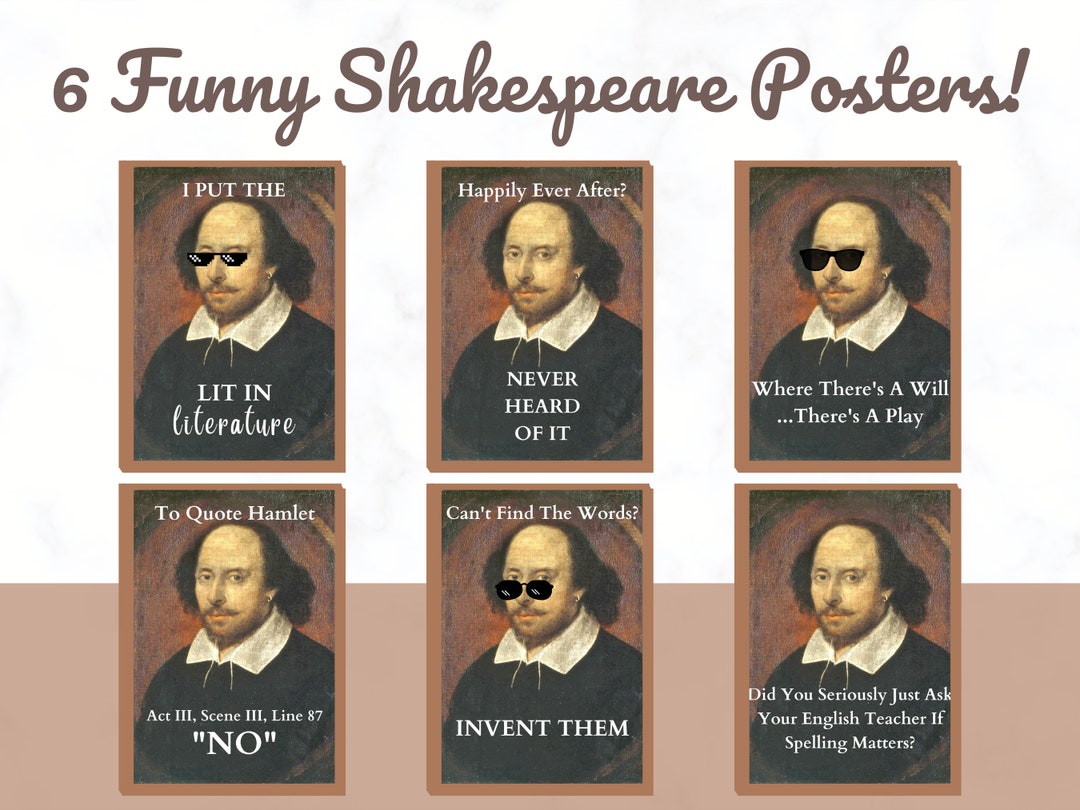 Funny Shakespeare English Classroom Poster, Funny English Classroom ...