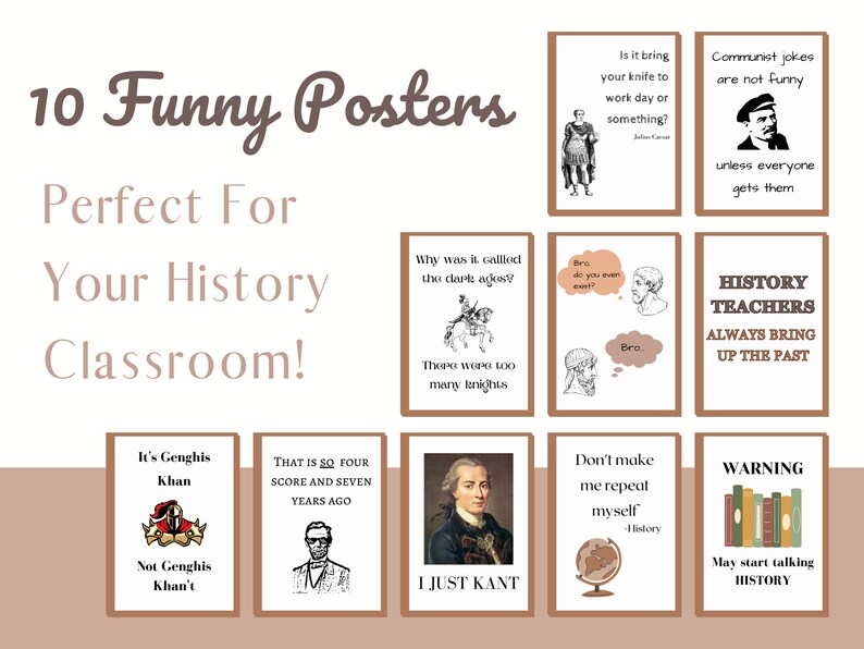 History Classroom Decor | Funny History Posters | Social Studies ...