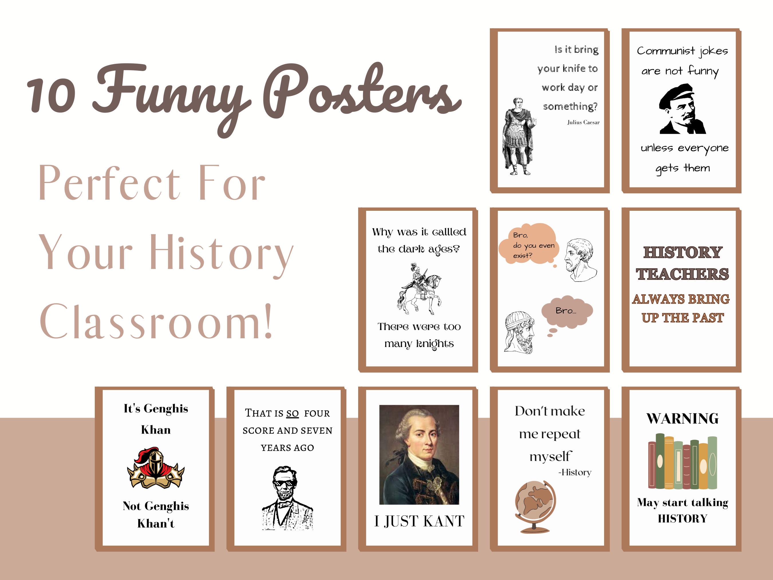 History Classroom Decor | Funny History Posters | Social Studies ...