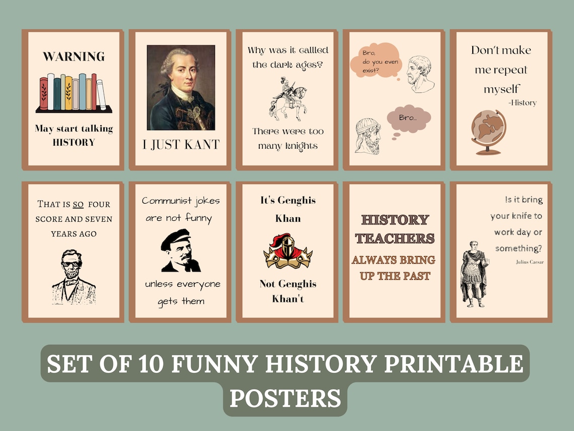 History Classroom Decor | Funny History Posters | Social Studies ...