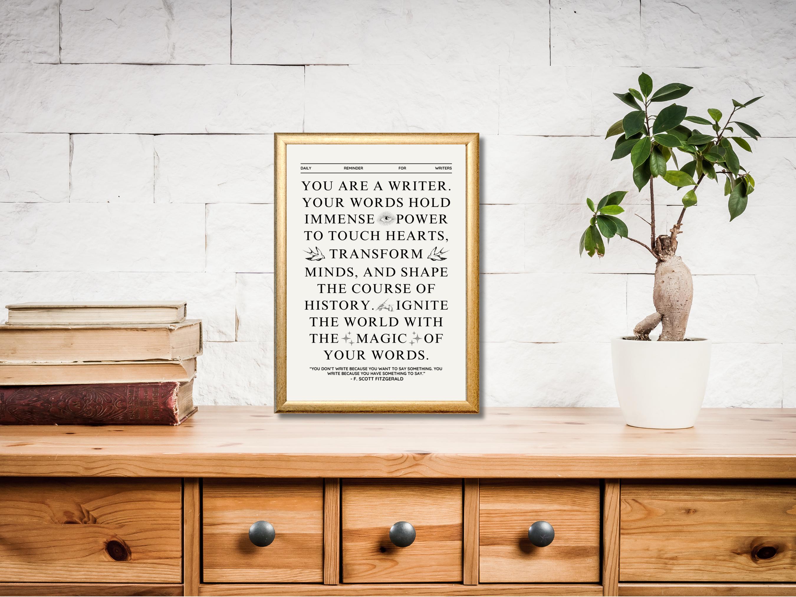 Writing Inspirational Poster, English Poster, English Class Decor, ELA ...