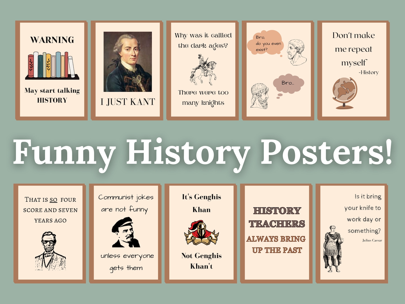 History Classroom Decor | Funny History Posters | Social Studies ...