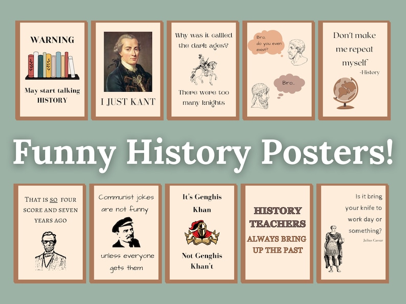 History Classroom Decor | Funny History Posters | Social Studies ...