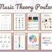 Music Classroom | Music Notes Poster | Music Education | Music Theory ...
