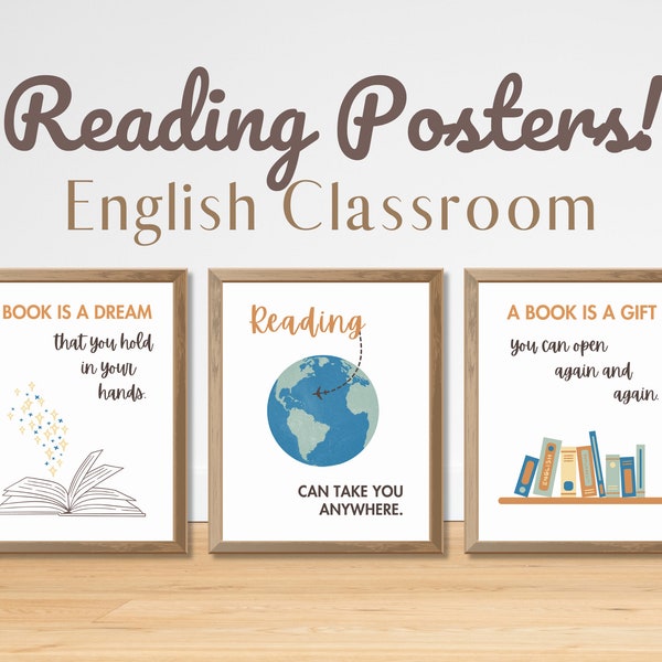 Reading Poster - Etsy UK