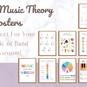 Music Theory Posters, Music Notes Poster, Music Classroom Decor, Band ...